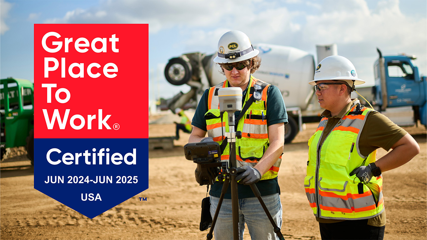 PCL Construction Earns 2024 Great Place To Work Certification™